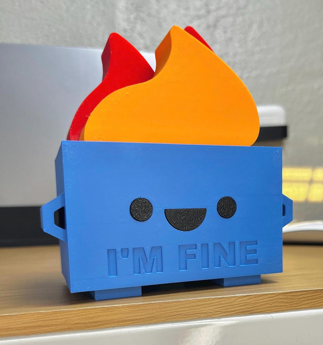 Dumpster Fire Personalized Desk Decor | Personalized Text | Co-worker ...