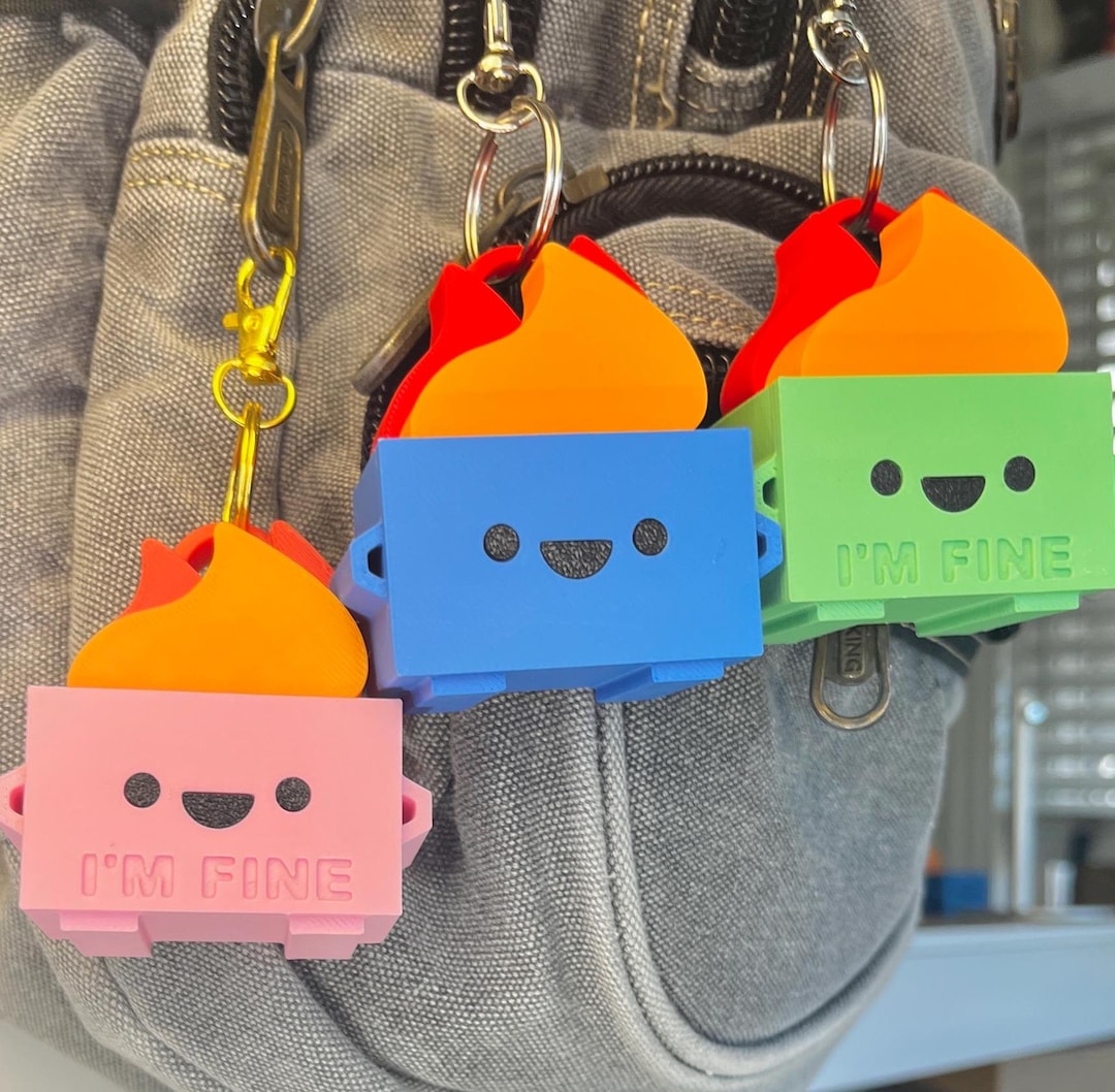 Personalized Dumpster Fire Keychain | Co-worker Gift | Funny Key and ...