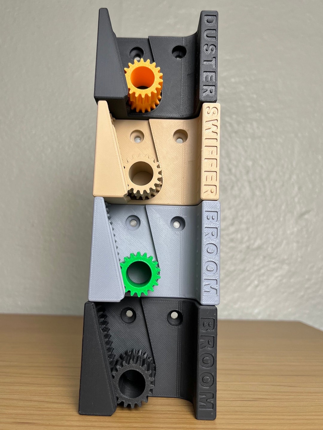 4 for 35 Wall Mounted Gravity Broom Holder | Personalized Engraving for ...