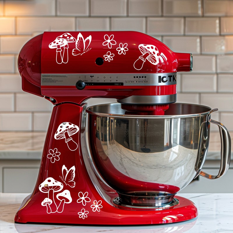 Kitchenaid Mixer Decals Flowers - Etsy