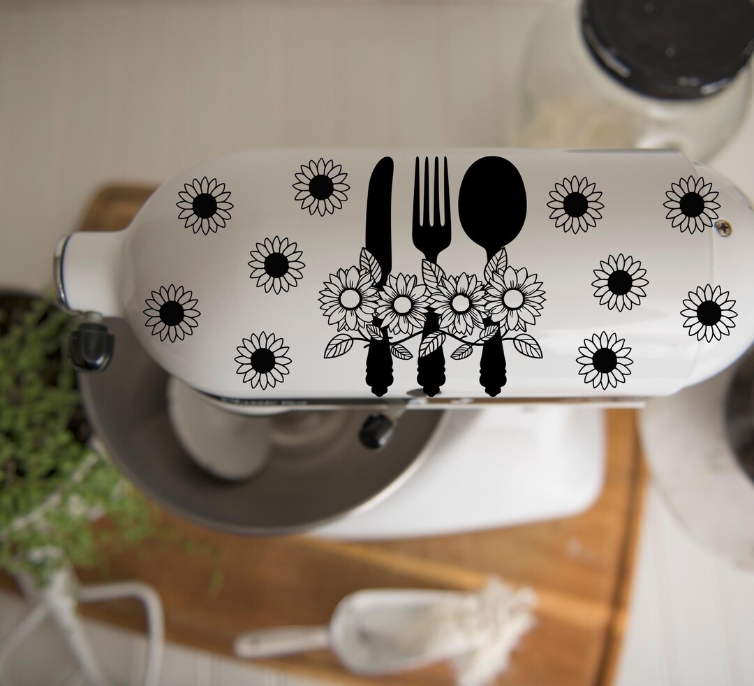 Floral Vinyl Decal Set: Kitchenaid Mixer Stickers - Etsy