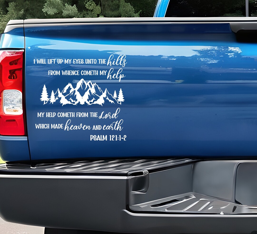 Psalm 121:1-2 Christian Car Decal/christian Gift/christian Bible Verse ...