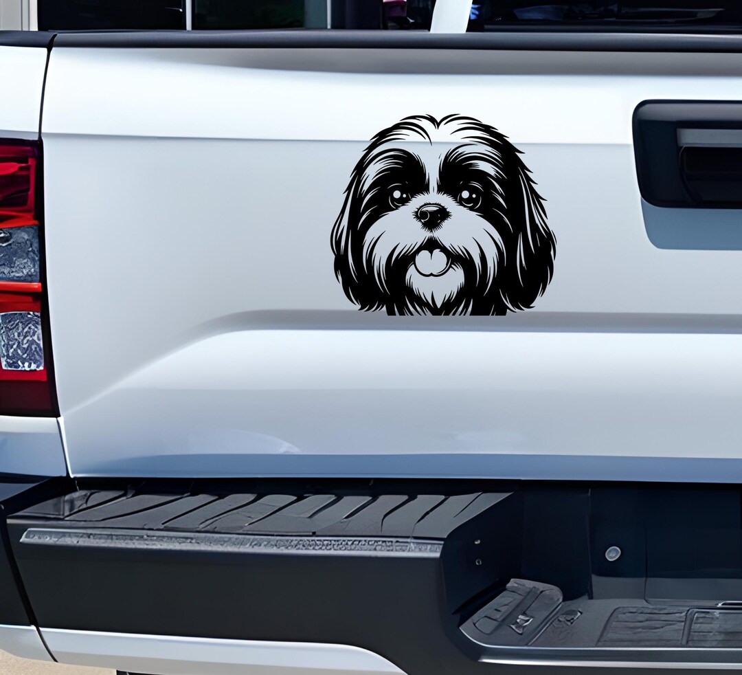 Shih Tzu Car Decal: Dog Breed Bumper Sticker Gift for Shih Tzu Dog Pet ...