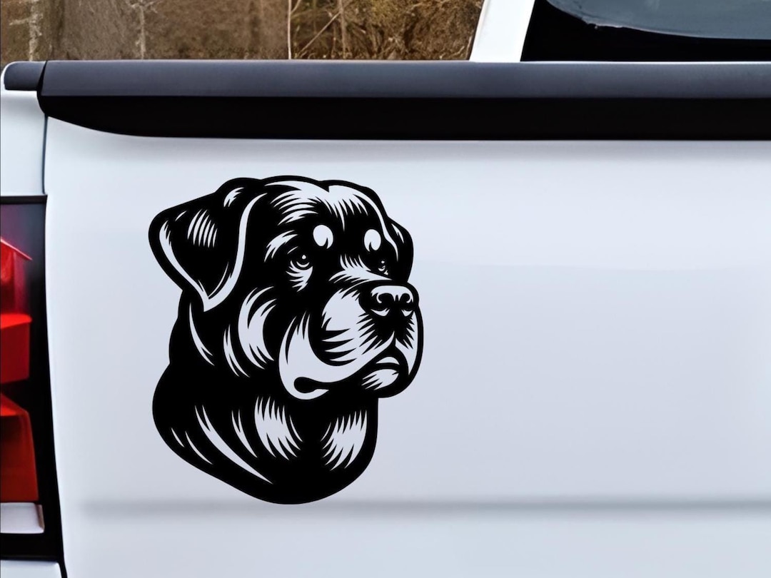 Rottweiler Shetland Sheepdog Car Decal: Dog Breed Bumper Sticker Gift ...