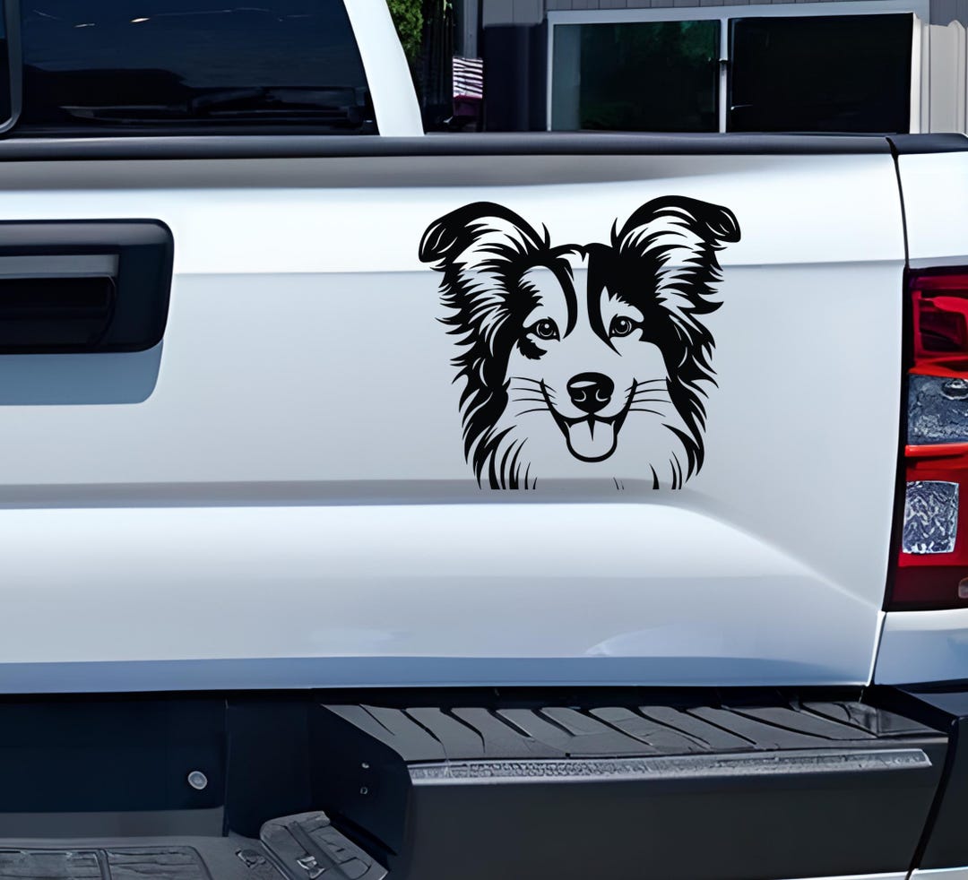 Shetland Sheepdog Car Decal: Dog Breed Bumper Sticker Gift for Sheltie ...