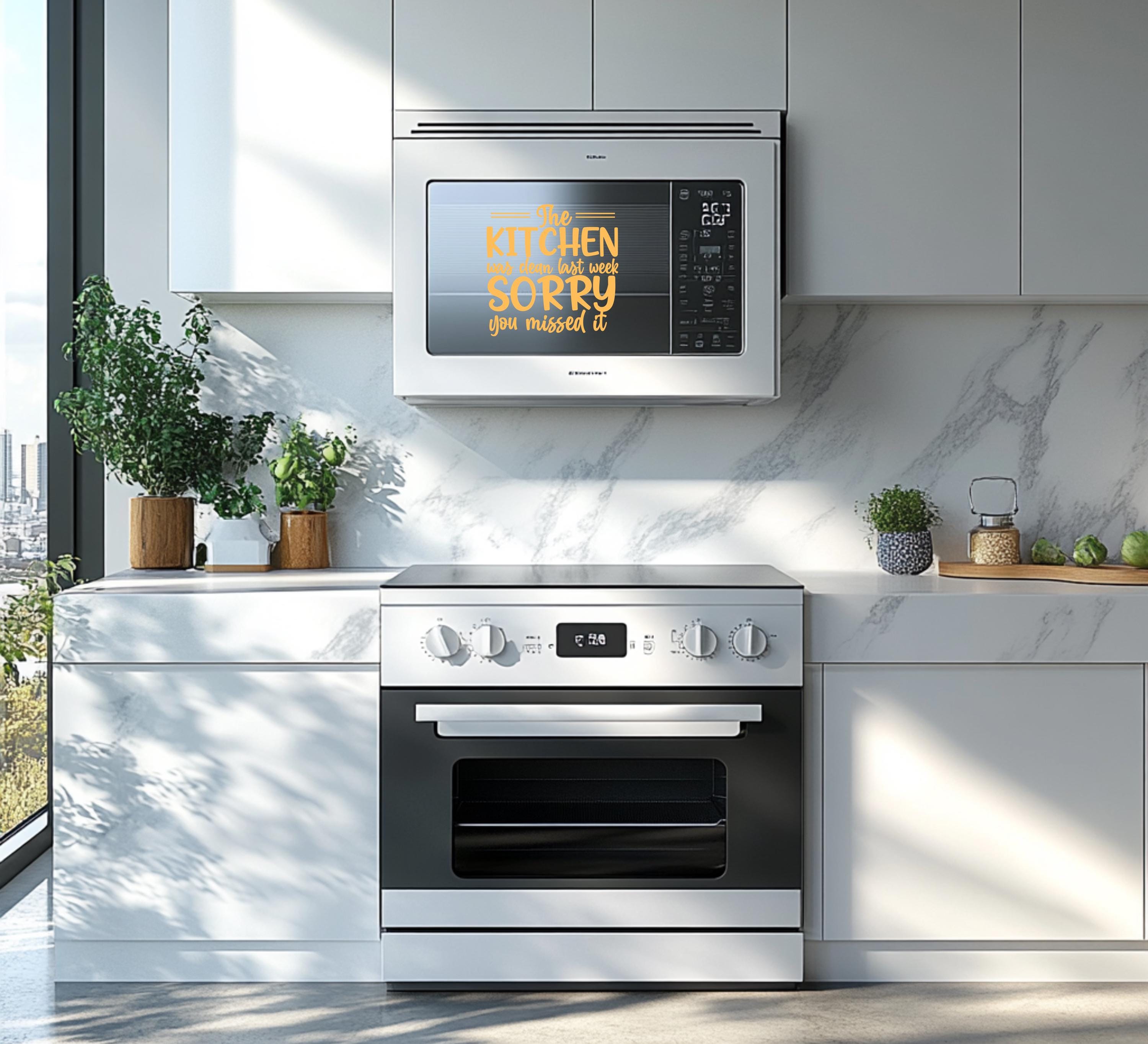 Funny Kitchen Microwave Appliance Decal Sticker-gift for Mom Grandma ...