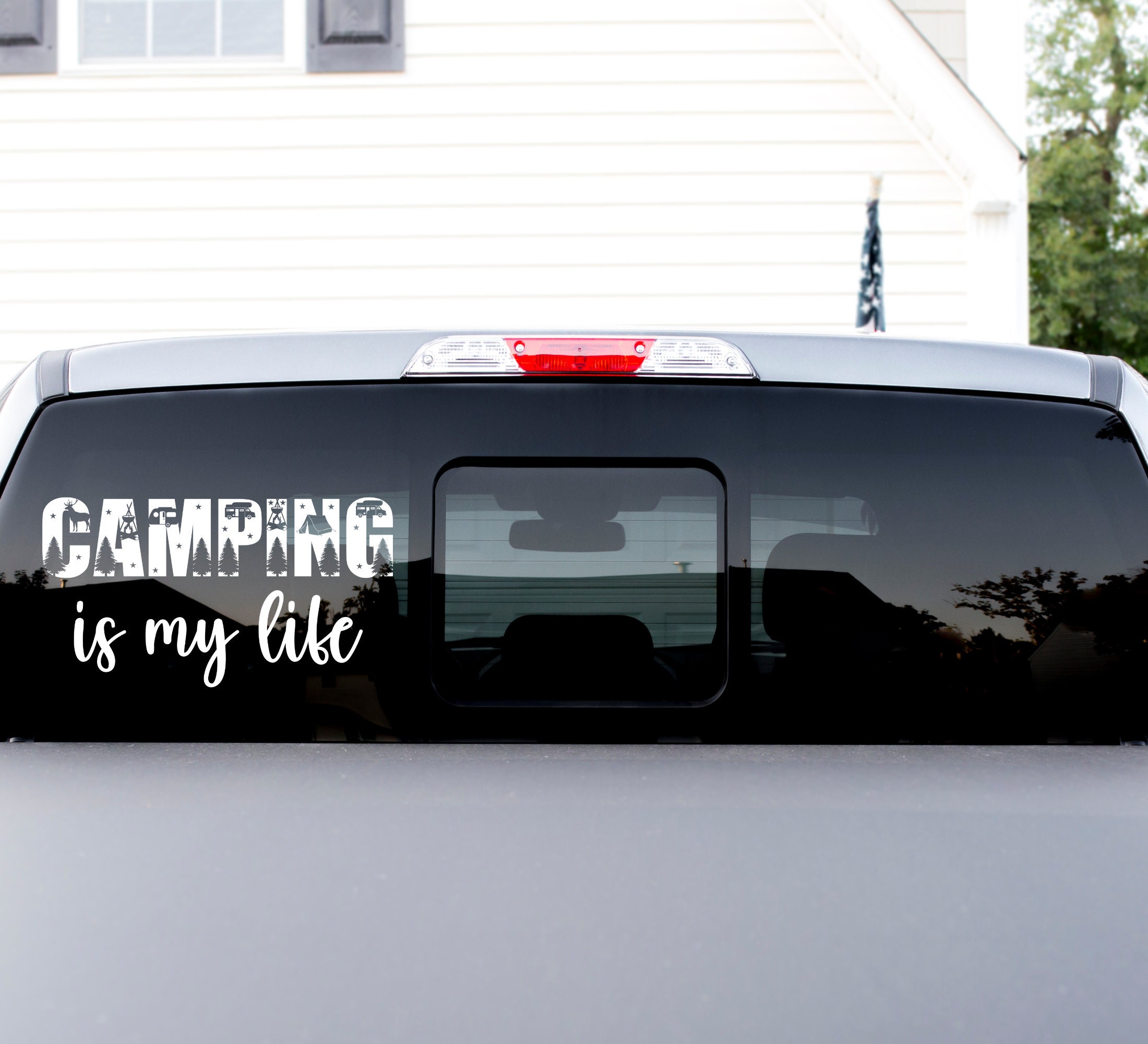 Camping Car Decal/camping Car Sticker/wildlife Decal/outdoors Car Decal ...