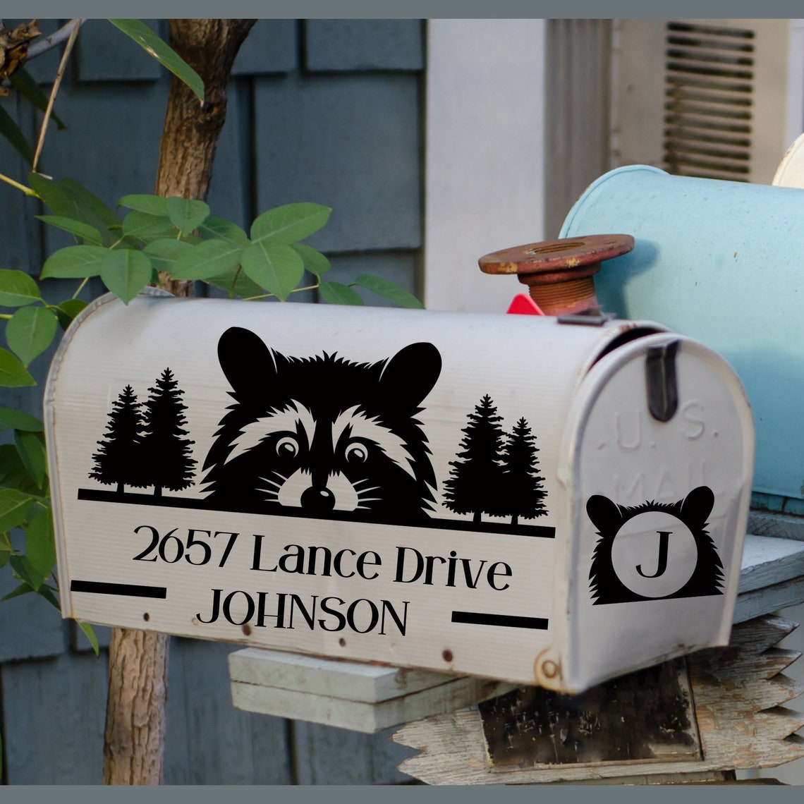 Raccoon Mailbox Decal/custom Mailbox Decal/animal Mailbox Decal/custom ...
