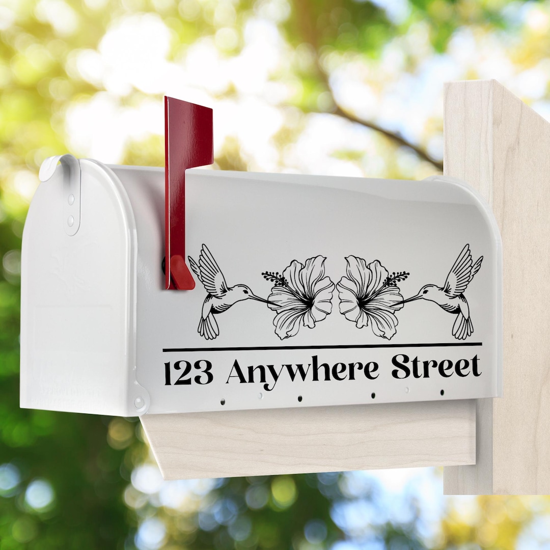 Butterfly Mailbox Decal/custom Mailbox Decal/floral Mailbox Decal ...