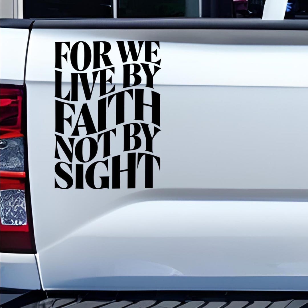 Faith Bible Verse Car Decal: Christian Religious Scripture Auto Window ...