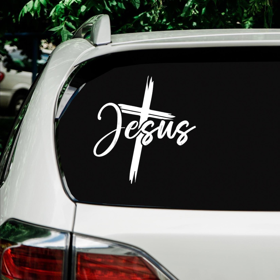 Christian Bible Verse Car Decal: Jesus Cross Scripture Vinyl Sticker - Etsy