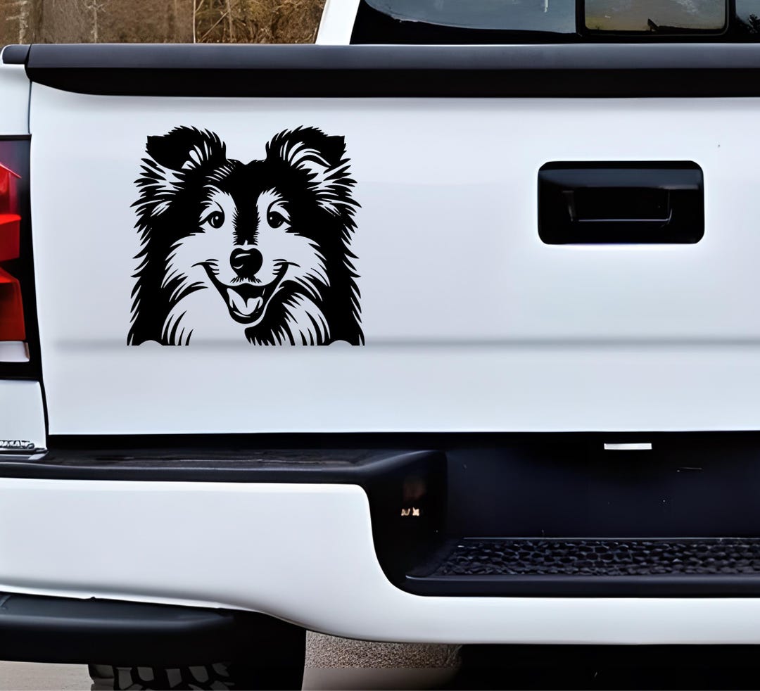 Shetland Sheepdog Car Decal: Dog Breed Bumper Sticker Gift for Sheltie ...