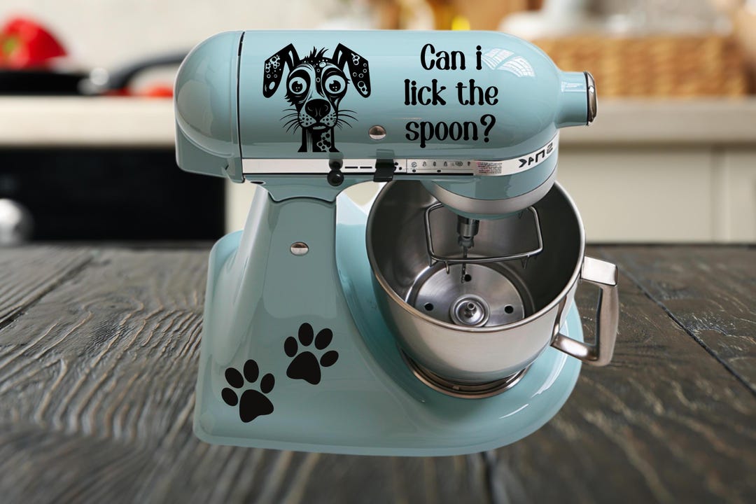 Funny Dog Stand Mixer Permanent Vinyl Decal Set/dog Lover Sticker Set ...