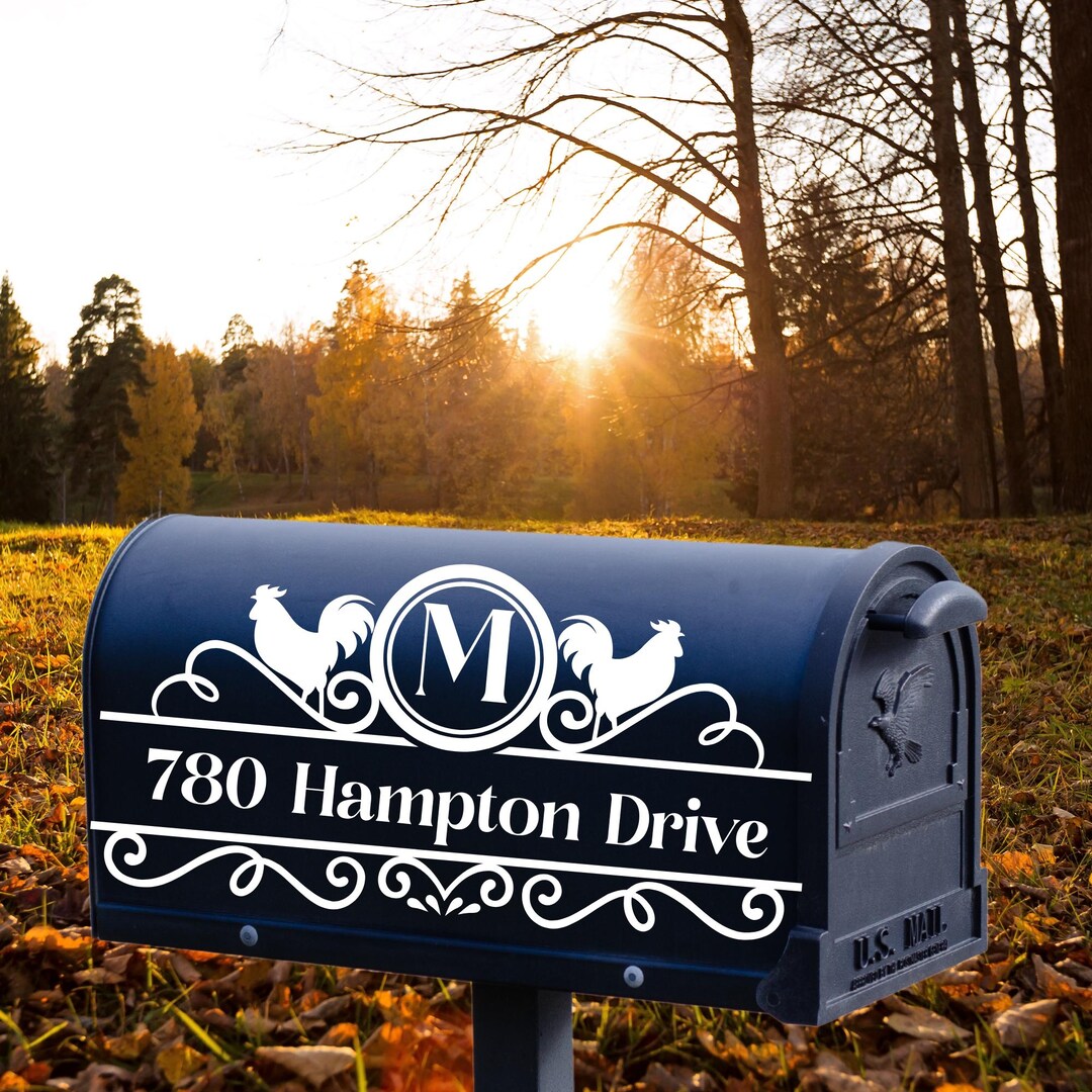 Custom Chicken Mailbox Decal/farm Mailbox Decal/rustic Mailbox Decal ...