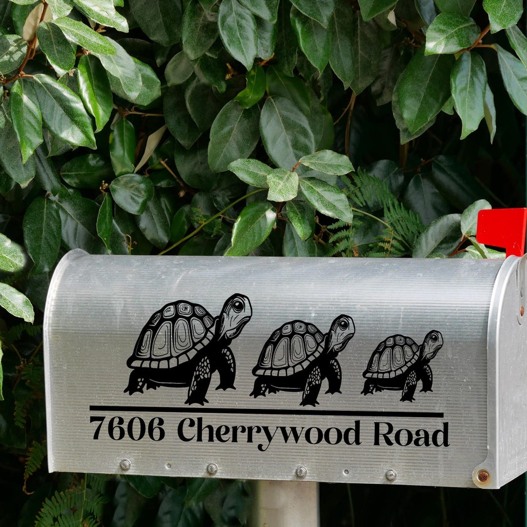 Turtle Mailbox Decal/tortoise Mailbox Decal/turtle Mailbox Sticker ...