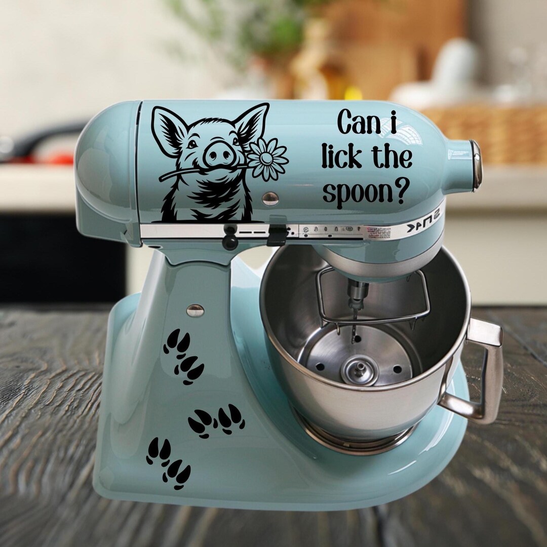 Pig Kitchen Stand Mixer Vinyl Decals Sticker Set: Farm Animal Kitchen ...