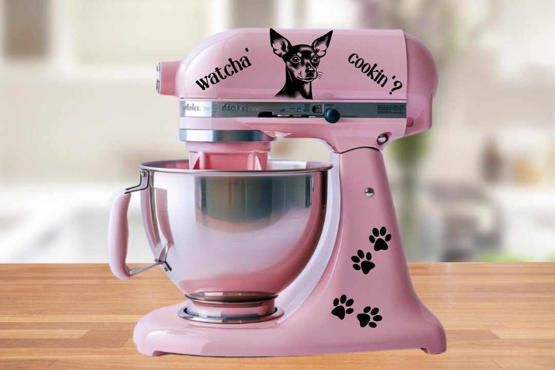 Miniature Pincher Stand Mixer Decal/pincher Dog Vinyl Mixer Decals ...