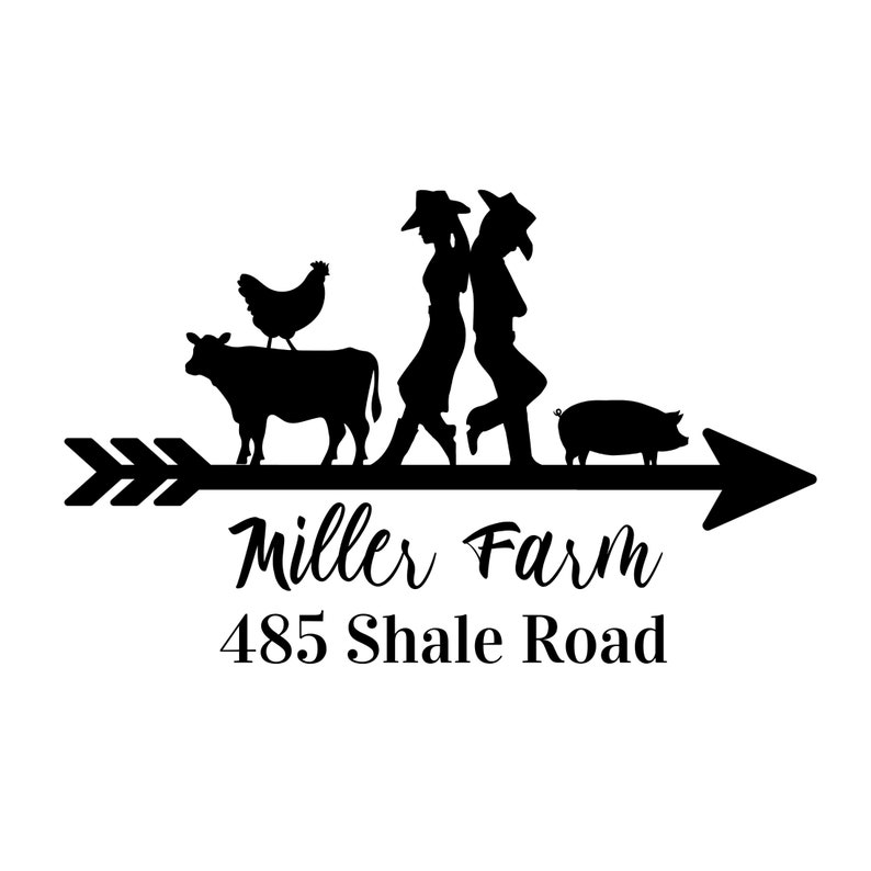 Custom Cowboy Cowgirl Mailbox Decal/farm Mailbox Decal/rustic Mailbox ...