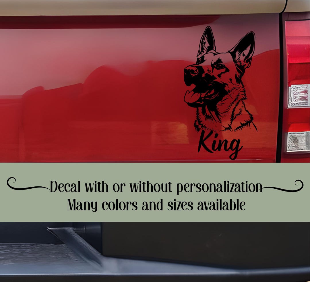 Belgian Malinois Car Decal: Dog Breed Bumper Sticker Gift for Pet Owner ...