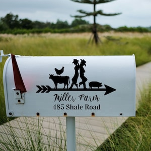 Custom Cowboy Cowgirl Mailbox Decal/farm Mailbox Decal/rustic Mailbox ...