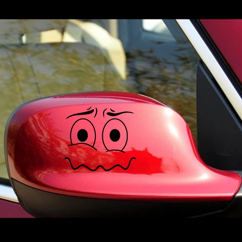 Funny Face Gas Tank Vinyl Car Decal/smile Face and Frown Face Car ...