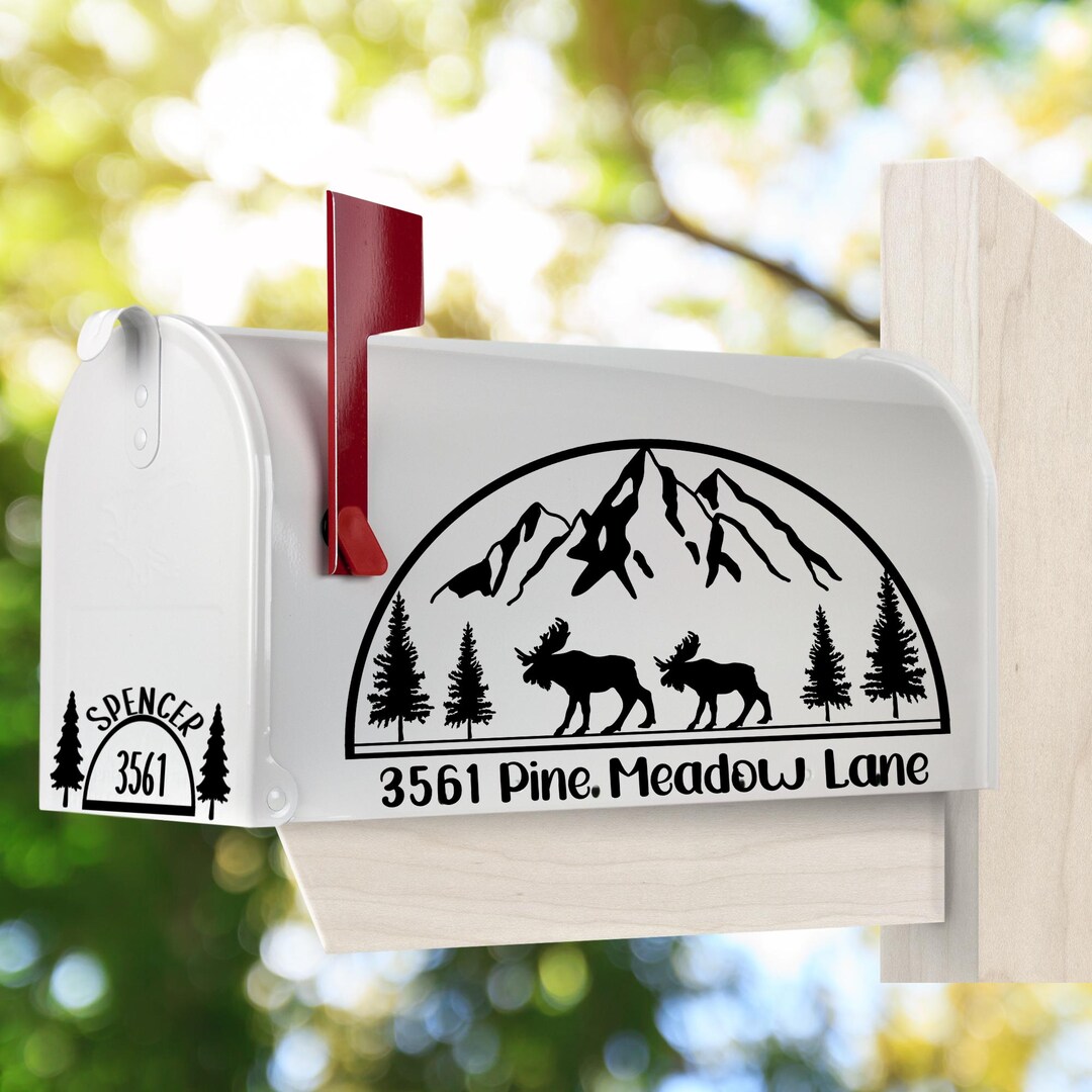 Moose Mailbox Decal/custom Mailbox Sticker/custom Personalized Address ...