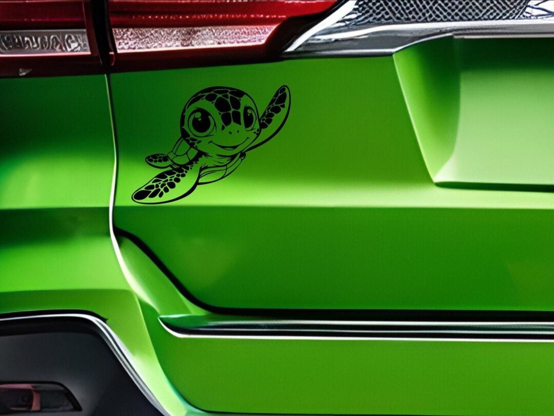 Sea Turtle Decal/sea Turtle Car Decal/turtle Bumper Sticker/turtle ...