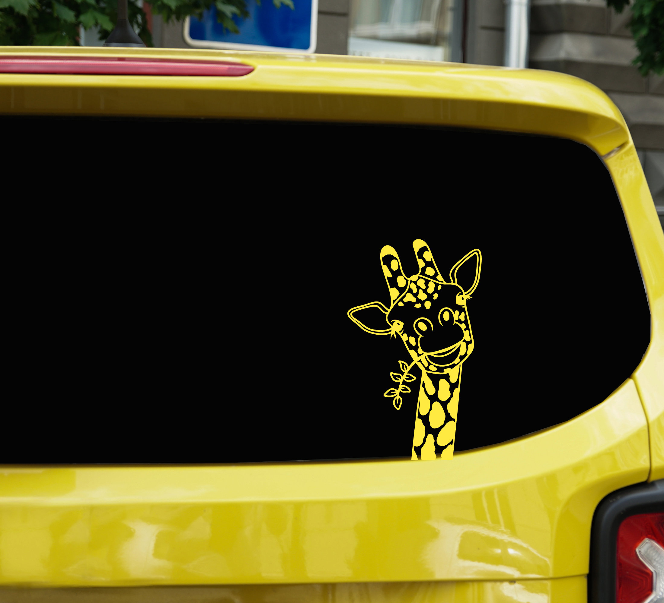Giraffe Car Vinyl Decal/car Window Sticker/giraffe Lover Car Sticker ...