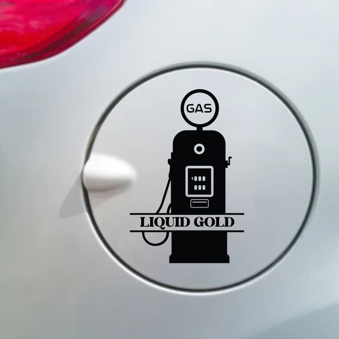 Funny Gas Tank Vinyl Car Decal/liquid Gold Decal/funny Fuel Tank Cover ...