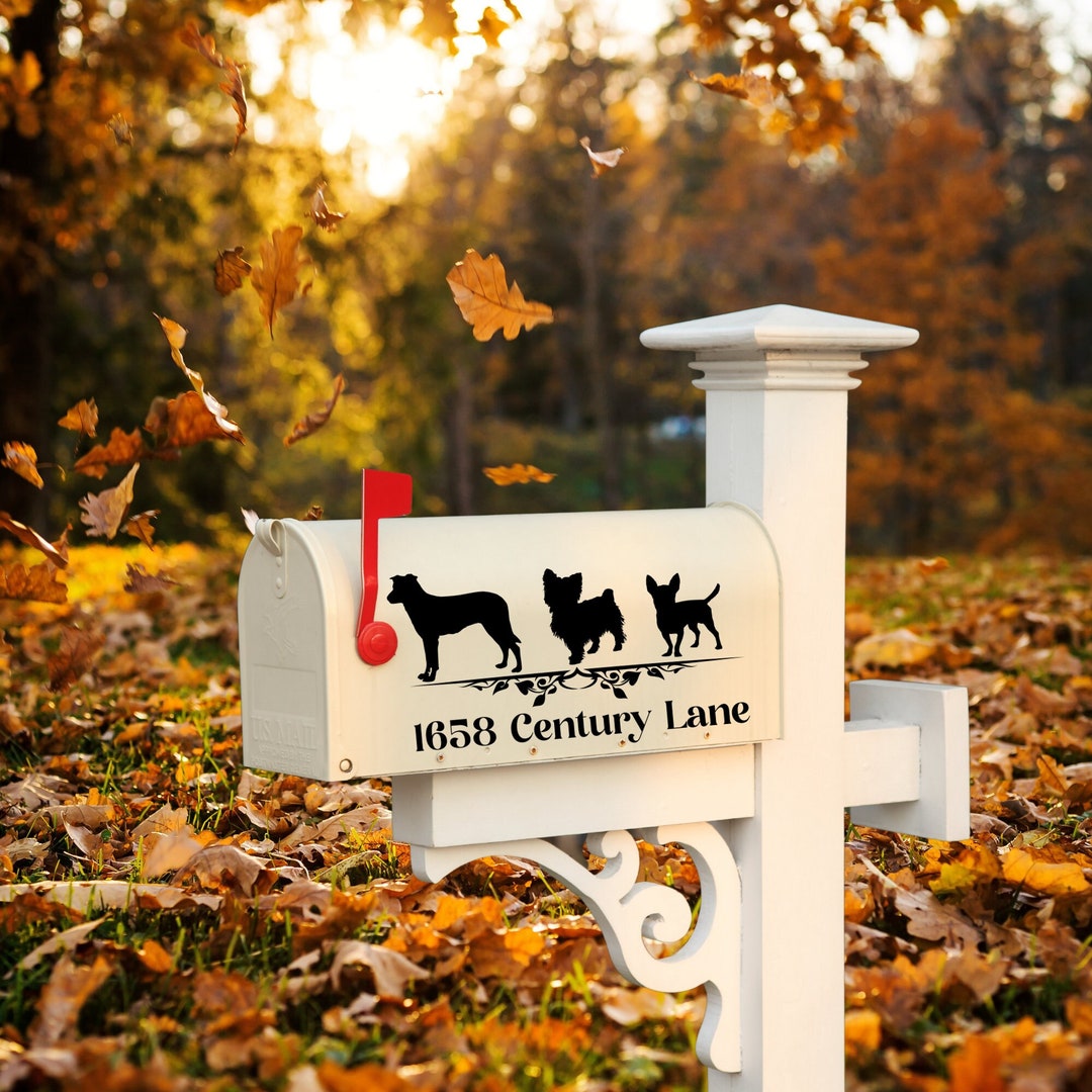 Dog Mailbox Decal/custom Dog Breed Personalized Mailbox Vinyl Decal/dog ...