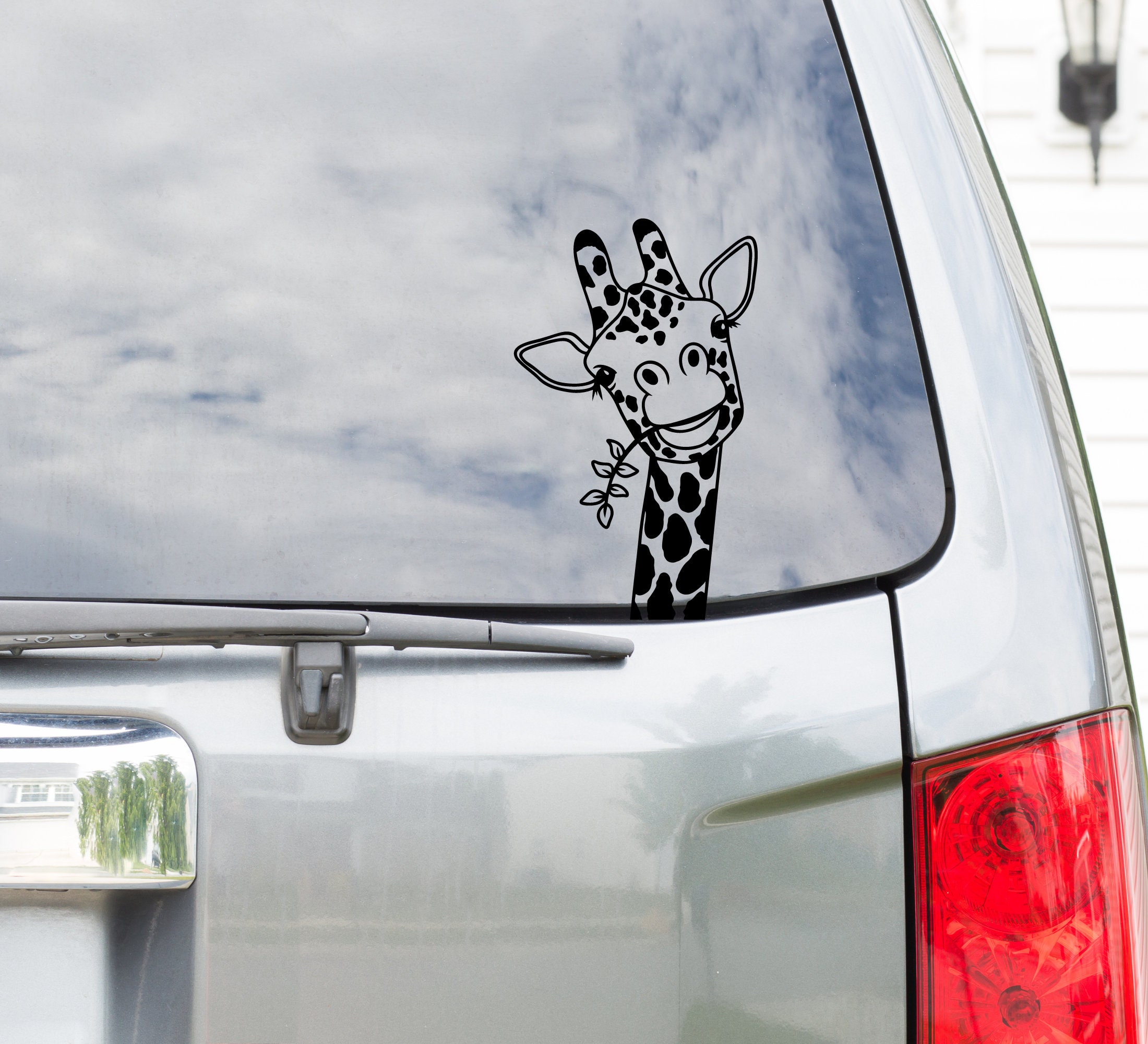 Giraffe Car Vinyl Decal/car Window Sticker/giraffe Lover Car Sticker ...