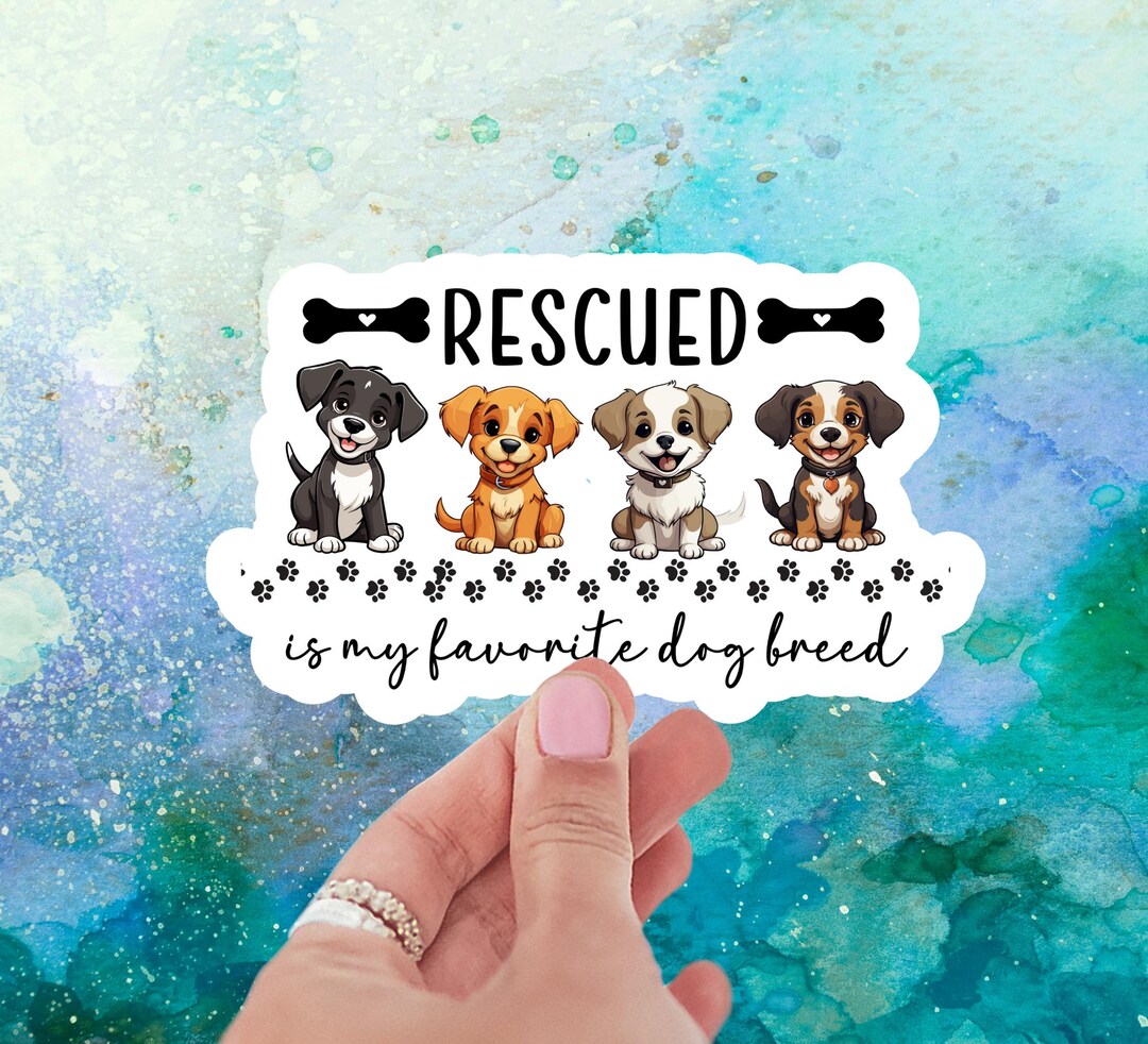 Rescued Dog and Cat Sticker: Animal Rescue Lover Gift - Etsy