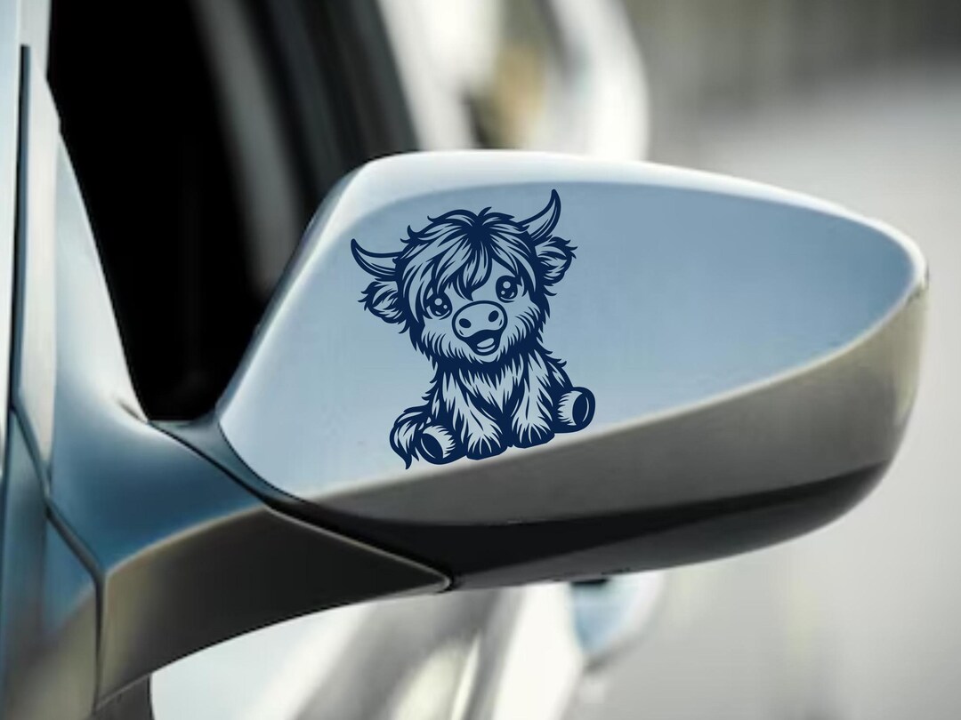 Highland Cow Car Decal/cow Car Sticker/cow Lover Car Decal/animal Car ...