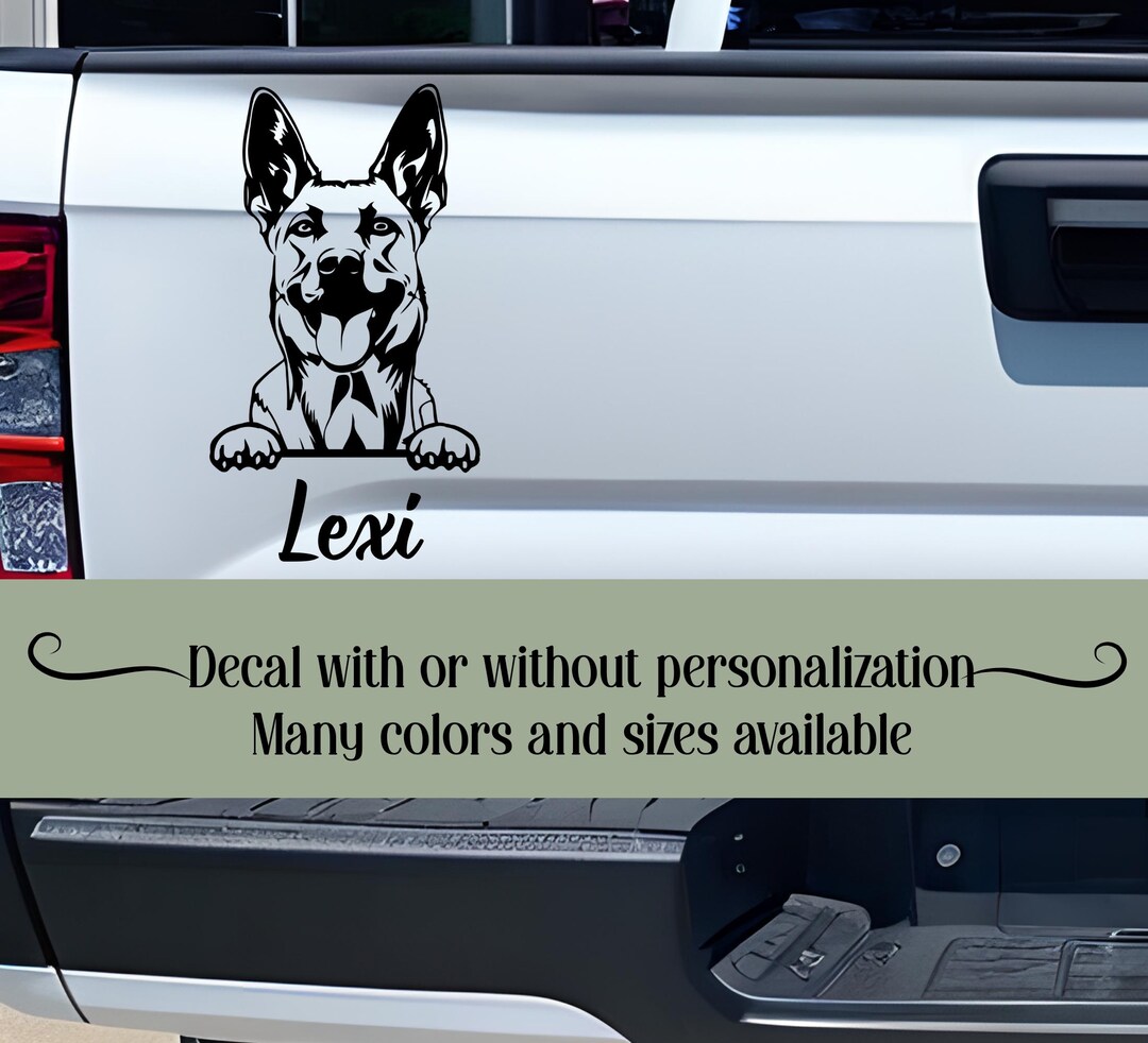 Belgian Malinois Car Decal: Dog Breed Bumper Sticker Gift for Pet Owner ...