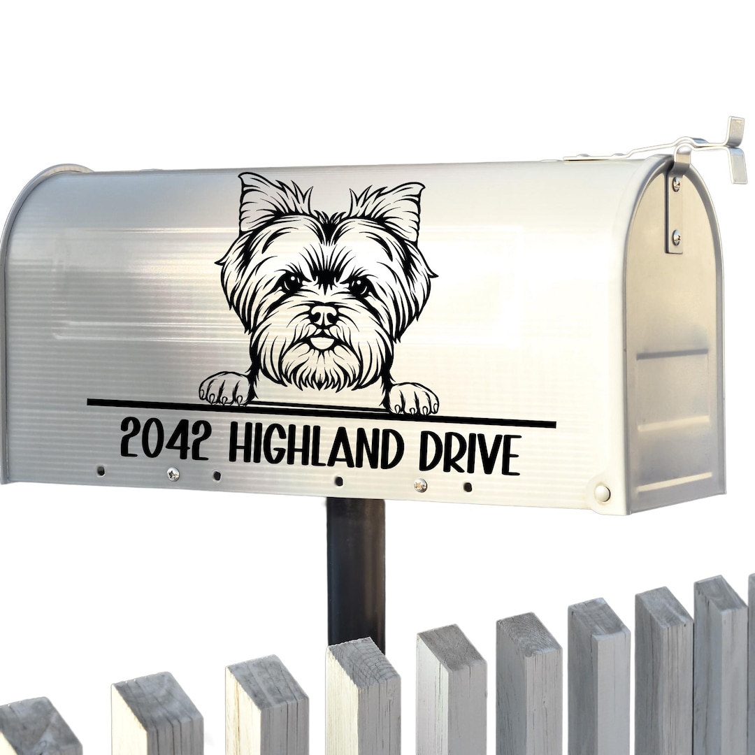 Custom Yorkshire Terrier Mailbox Decal: Personalized Yorkie Dog Breed ...