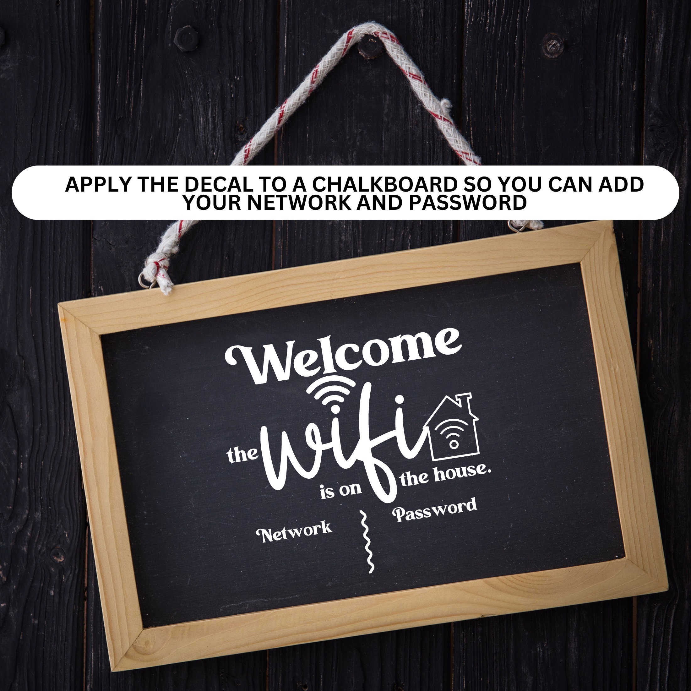 WIFI Network and Password Decal/home Wifi Network Sign Decal/vrbo Wifi ...