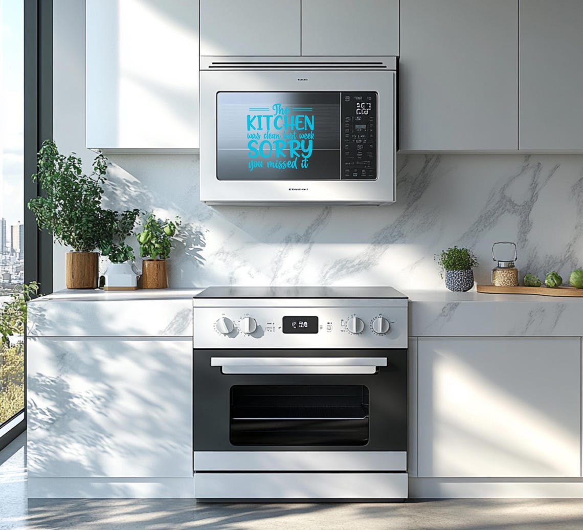 Funny Kitchen Microwave Appliance Decal Sticker-gift for Mom Grandma ...
