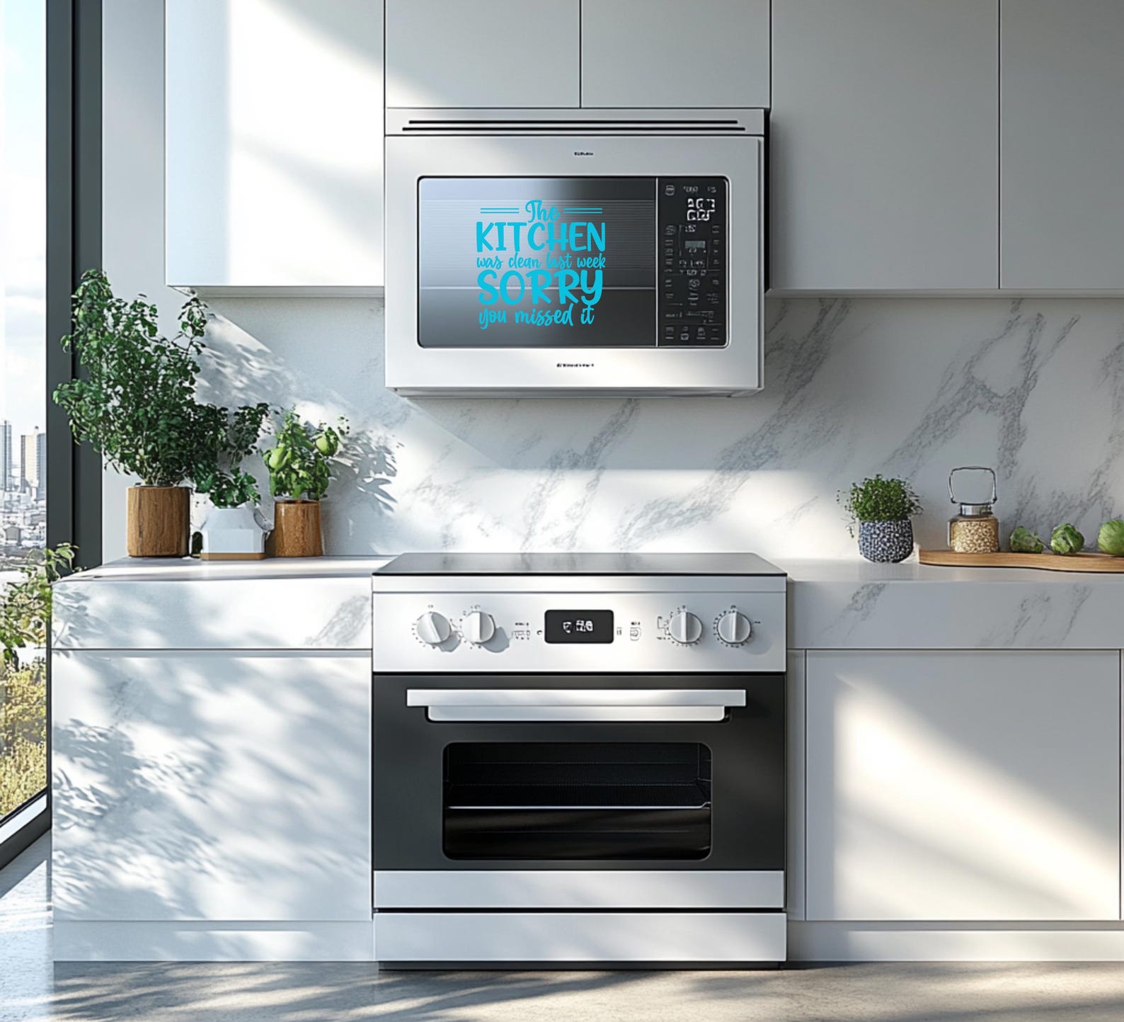 Funny Kitchen Microwave Appliance Decal Sticker-gift for Mom Grandma ...