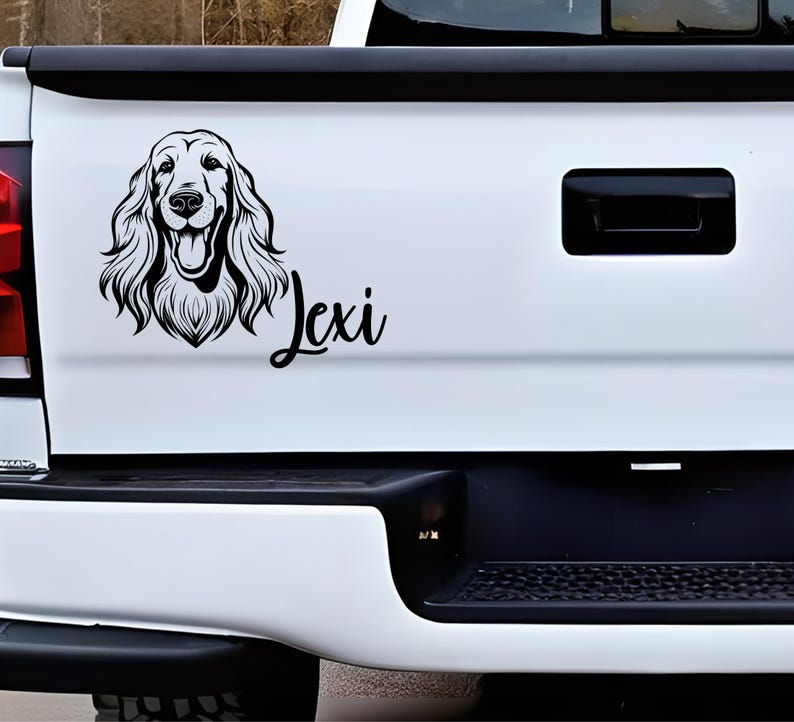 Afghan Hound Car Decal: Dog Breed Bumper Sticker Gift - Etsy