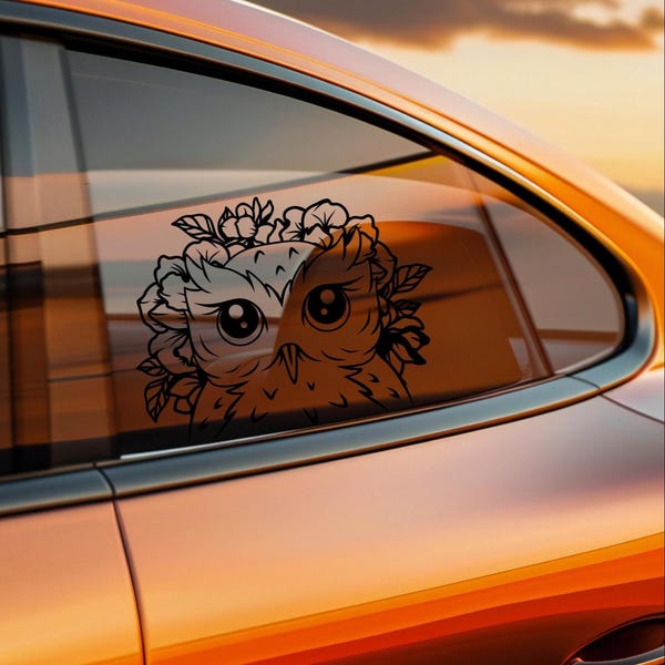 Owl Car Decal - Etsy