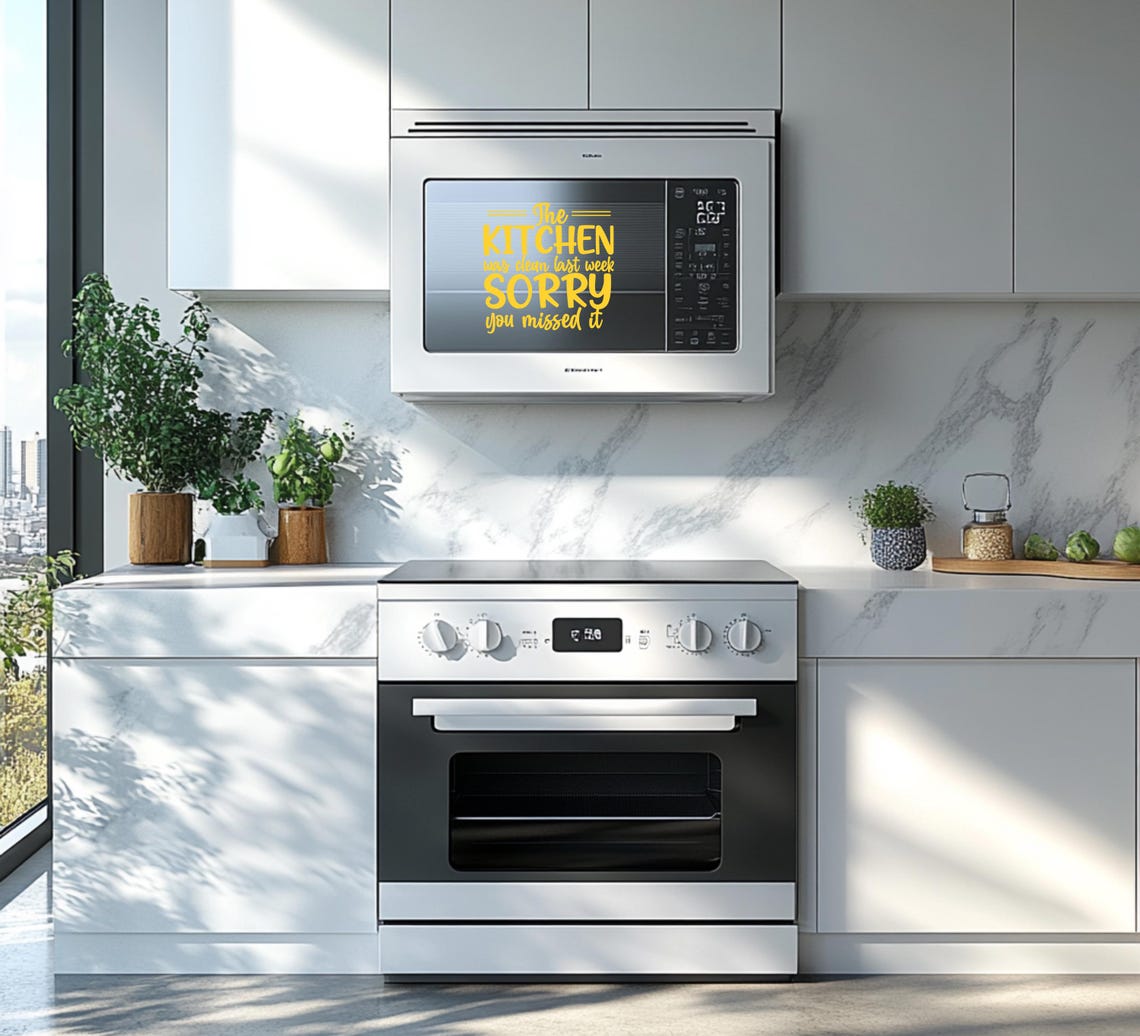 Funny Kitchen Microwave Appliance Decal Sticker-gift for Mom Grandma ...