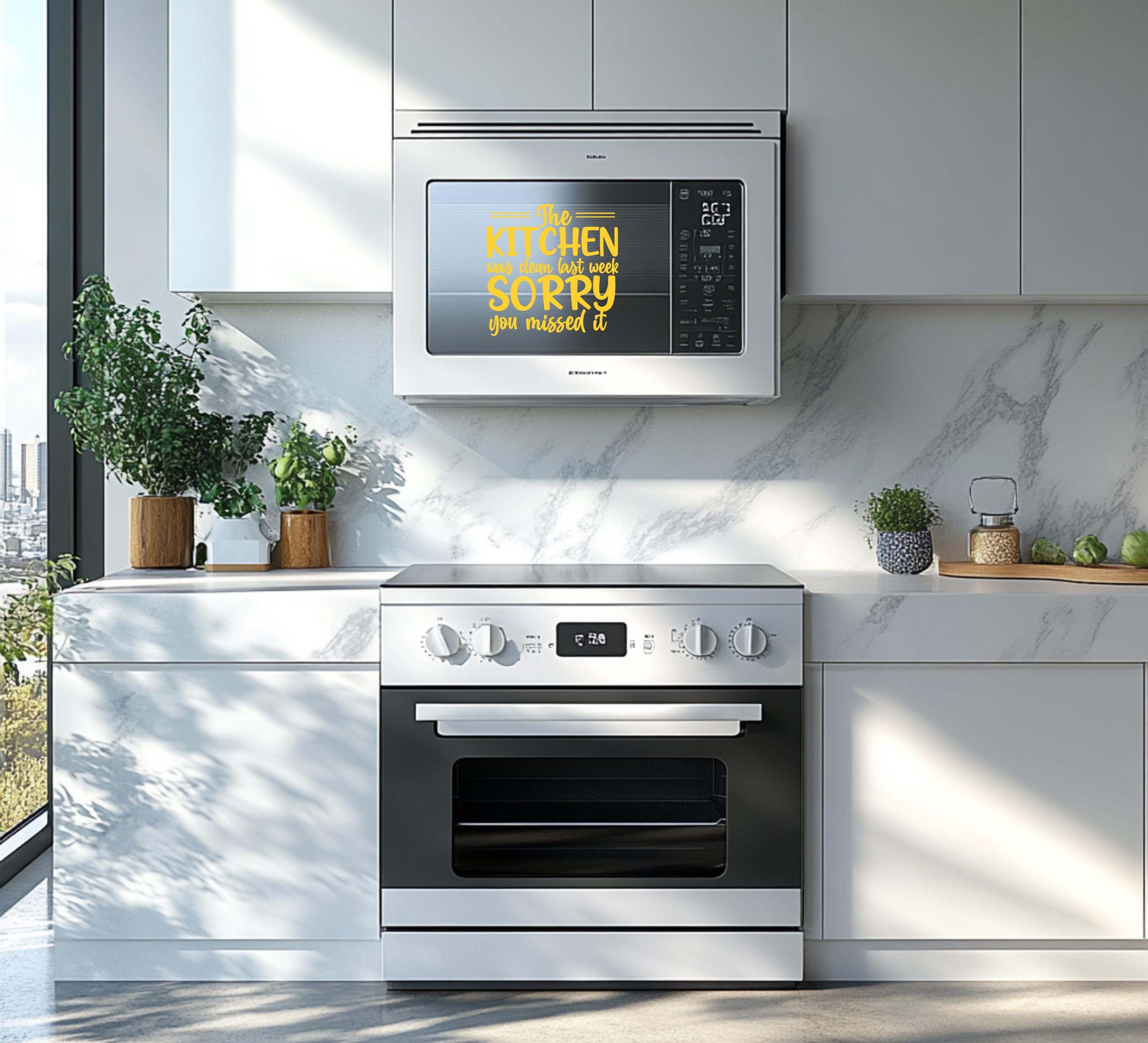 Funny Kitchen Microwave Appliance Decal Sticker-gift for Mom Grandma ...