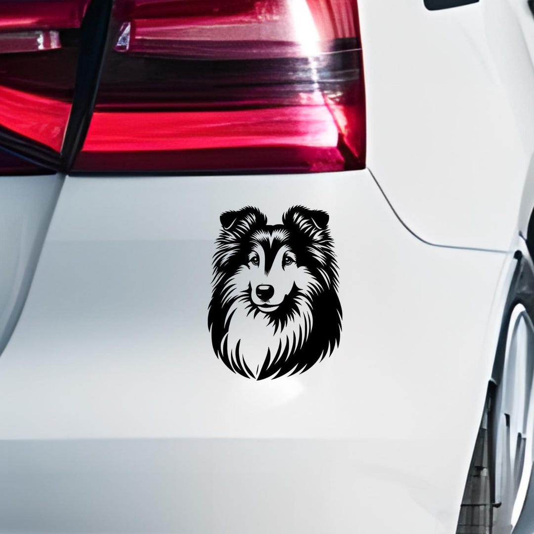 Shetland Sheepdog Car Decal: Dog Breed Bumper Sticker Gift for Sheltie ...