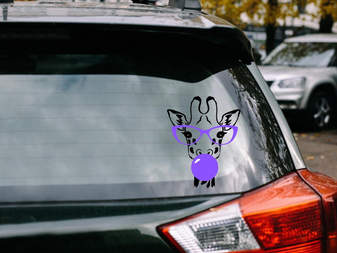 Funny Giraffe Car Vinyl Decal/car Window Sticker/giraffe Lover Sticker ...