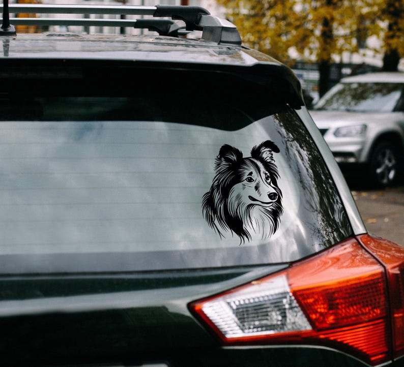 Shetland Sheepdog Car Decal: Dog Breed Bumper Sticker Gift for Sheltie ...