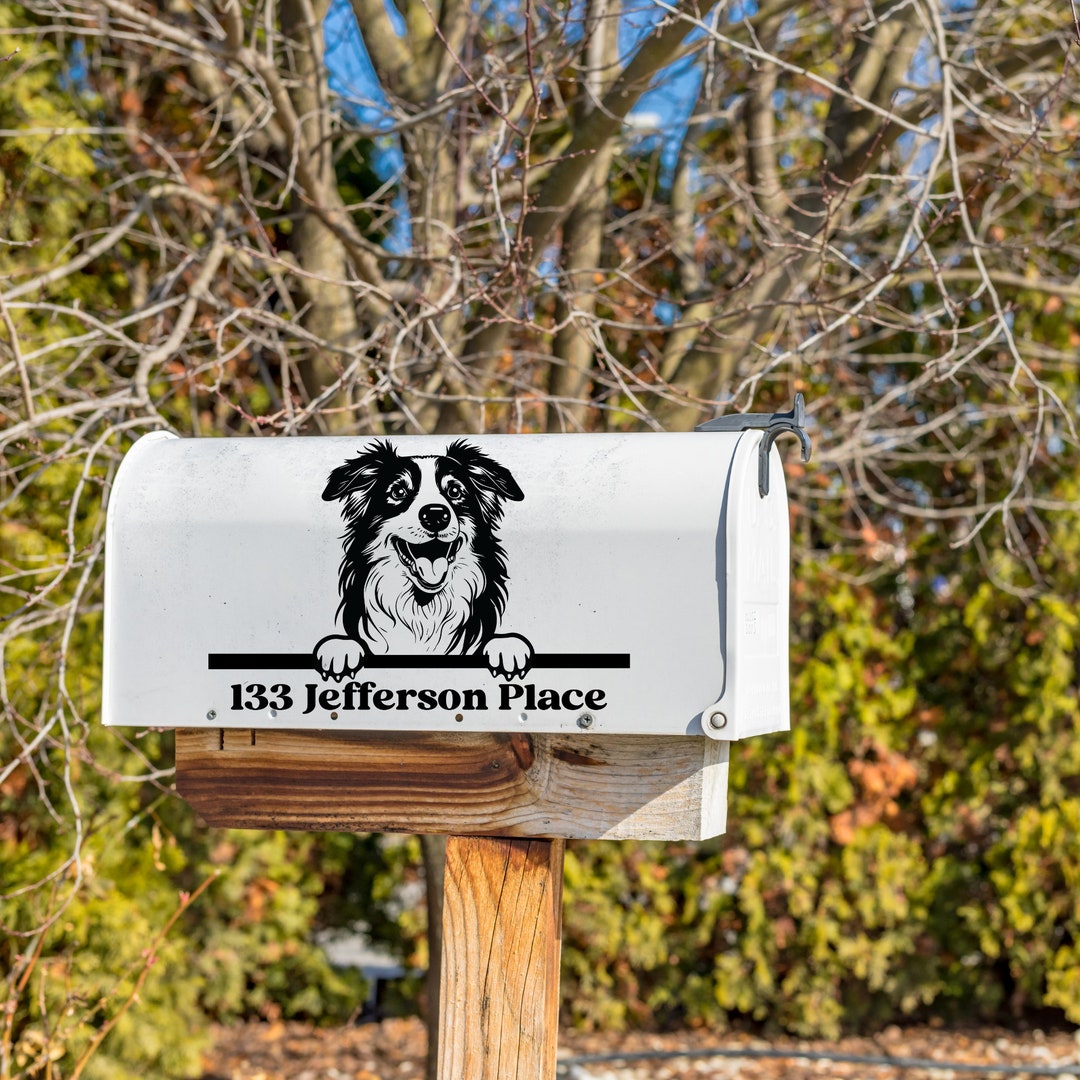 Custom Australian Shepherd Mailbox Decal/personalized Mailbox Decal ...