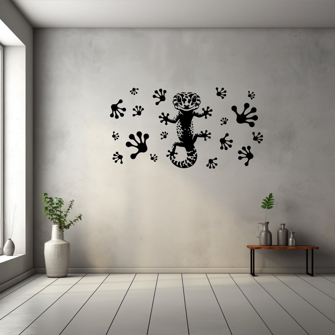 Gecko Wall Decal Set/child's Room Decals/kids Room Wall Decals/boys ...