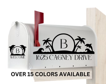 Mailbox Decal 11 Custom Personalized Vinyl Mailbox Decal ANCHOR SET OF ...