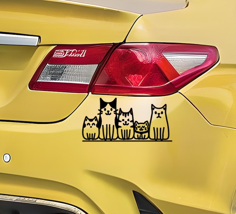 Cute Cats Decal/cat Bumper Sticker/cat Lover Gift/cat Mom Gift/cat Dad ...