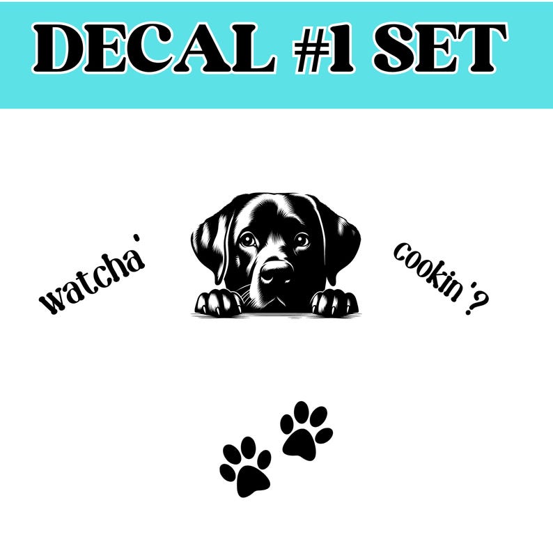 Labrador Stand Mixer Vinyl Decal/lab Permanent Vinyl Mixer Decal ...